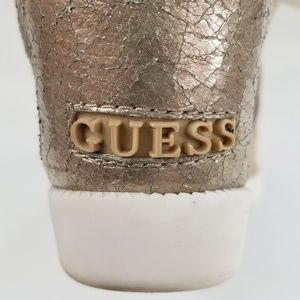 Guess | Shoes | Guess Stud Spike Metallic Snake Wedge Sneaker 75 | Poshmark
